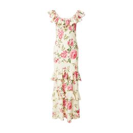 Y.A.S YAS Kleid 'YASCLEO' Damen Größe 42 creme / oliv / lachs / pastellpink Winterkleid