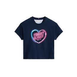 Tommy Hilfiger T-Shirt Mädchen Größe 152 navy / aqua / rosa