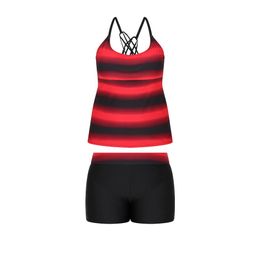 SANIKA Tankini Damen Gr&ouml;&szlig;e XXL neonrot / schwarz