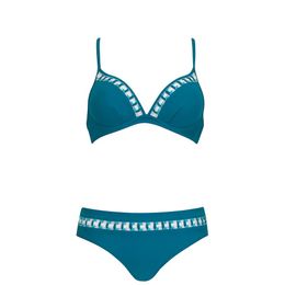 Sunflair Bikini Damen Gr&ouml;&szlig;e XXL blau / aqua / wei&szlig;