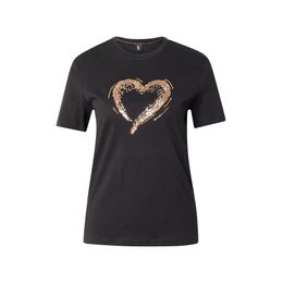 Only T-Shirt 'ONLMARCY' Damen Gr&ouml;&szlig;e XL gold / schwarz