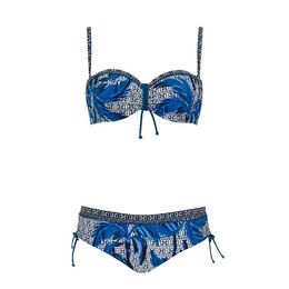 Olympia Bikini Damen Gr&ouml;&szlig;e XL blau / schwarz / wei&szlig;