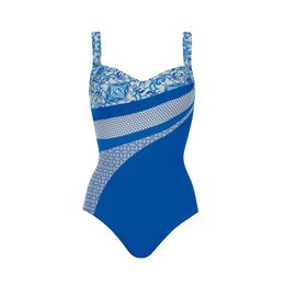 Sunflair Badeanzug Damen Größe XL azur / himmelblau / weiß