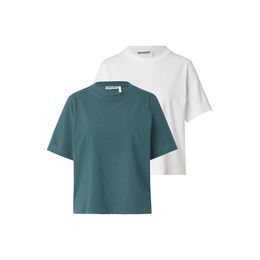 WEEKDAY T-Shirt Damen Größe M petrol / weiß