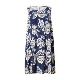 Z-ONE Kleid 'Ma44rlene' Damen Gr&ouml;&szlig;e 48/50 marine / wei&szlig; Winterkleid