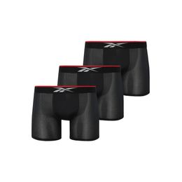Reebok Boxershorts 'GLYNN' Herren Größe L hellgrau / rot / schwarz