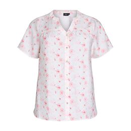 ZIZZI Bluse 'Eleonora' Damen Gr&ouml;&szlig;e 9XL/10XL ros&eacute; / rot / wei&szlig;