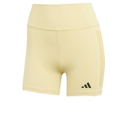 adidas Performance Sportshorts 'Optime' Damen Größe M/L hellgelb / dunkelgelb / schwarz