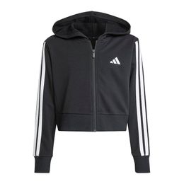 adidas Sportswear Athletic Zip-Up Hoodie 'Essentials' boy Black size 152