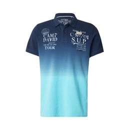 CAMP DAVID Poloshirt Herren Gr&ouml;&szlig;e S navy / aqua / wei&szlig;