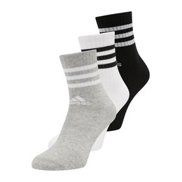 adidas Performance Sportsocken '3-Stripes Cushioned Crew 3 Pairs' Herren Gr&ouml;&szlig;e 31/33 grau / schwarz / wei&szlig;