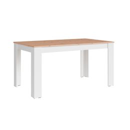 ByLiving Esstisch NORI, Breite 160 cm, wei&szlig;/Artisan Eiche (Eiche-Optik)