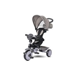 Lorelli Tricycle One 3 in 1 EVA-Reifen Schiebestange Anti-Rutsch Pedale umbaubar hellgrau