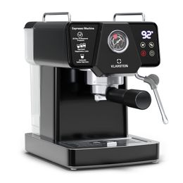 Klarstein Libeica Espressomaschine 1350 W 19 bar Touch Edelstahl Temperatur- und Druckanzeige Schwarz
