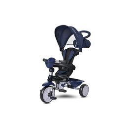 Lorelli Tricycle One 3 in 1 EVA-Reifen Schiebestange Anti-Rutsch Pedale umbaubar dunkelblau