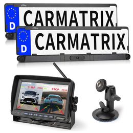 CARMATRIX DUO Solar R&uuml;ckfahrsystem 7" Monitor HD Einparkhilfe f&uuml;r Wohnmobil, Nutzfahrzeug, Transporter