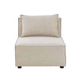Juskys modulares Sofa Domas in Stoff Beige - Mittelsofa mit Kissen - individuell kombinierbar