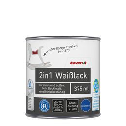 toom 2in1 Wei&szlig;lack gl&auml;nzend 375 ml
