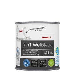 toom 2in1 Wei&szlig;lack seidenmatt 375 ml