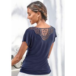 Vivance Damen Kurzarmshirt, navy, Gr&ouml;&szlig;e 36/38
