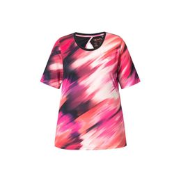 Ulla Popken T-Shirt Damen Gr&ouml;&szlig;e XXL/XXXL rosa / rot / schwarz