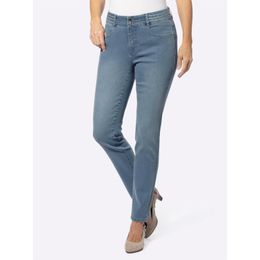 WITT Damen Jeans mit verziertem Bund, blue-bleached, Größe 42
