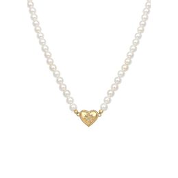 Elli Necklace 'Edelweiss Herz' female Gold size 40