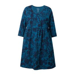 Ulla Popken Kleid Damen Gr&ouml;&szlig;e 58/60 nachtblau / petrol Winterkleid