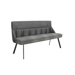ByLiving Bank CALIFORNIA, Breite 180 cm, Webstoff anthrazit, Gestell schwarz