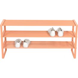 Schuhregal SPINDER DESIGN "REX SR 2 - 100 cm", orange (clay terra), B:100cm H:19cm T:29cm, Stahl, Regale, Regal aus Stahl, wahlweise Breite 70 cm oder 100 cm