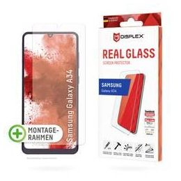 DISPLEX Real Glass Displayschutzglas Samsung Galaxy A34 5G 1 St. kratzfest, Anti-Fingerprint 01816