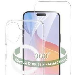 4Smarts 360&deg; Premium Protection Set Backcover Apple iPhone 16 Transparent Induktives Laden 541195