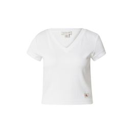 Calvin Klein Jeans T-Shirt Damen Gr&ouml;&szlig;e XXXS wei&szlig;