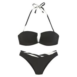 French Connection Bikini female size S/M Black / White