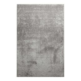 HOMIE LIVING Teppich &raquo;Flavio&laquo; rechteckig 30 mm H&ouml;he Hochflor, gewebt, weich, uni, Wohnzimmer, Schlafzimmer, waschbar hellgrau Obermaterial: 100%...