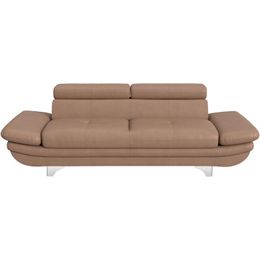COTTA 3-Sitzer »Enterprise« Big-Sofa, mit Armteilverstellung & Kopfteilverstellung cappuccino