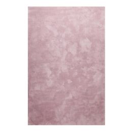 HOMIE LIVING Teppich »Sienna« rechteckig 20 mm Höhe Hochflor, Microfaser, uni, weich & kuschelig, Wohnzimmer, Schlafzimmer hellrosa Obermaterial:...