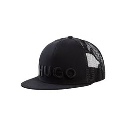 Hugo Herren Hugo Trucker Cap &raquo;Jago Trucker&laquo; mit Mesh-Einsatz, Logo-Stitching schwarz