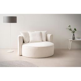 LeGer Home by Lena Gercke XXL-Sessel »Isalie, Lesesessel, Loveseat, inklusive Zierkissen« extra große Sitzfläche, optional mit Hocker, Cord, Samt,...