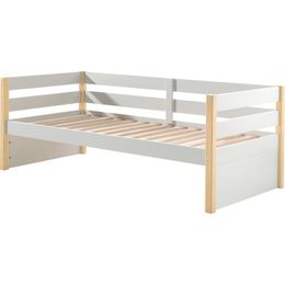 Vipack Einzelbett »Magrit, Kojenbett mit seitlichem Umbau, Liegefläche 90 x 200cm« B/H/T ca. 211, 2x76, 6x97, 8cm, Pfosten massiv, Umbau MDF weiß...
