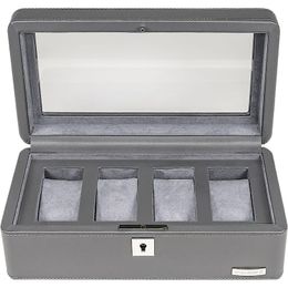 Windrose Damen Windrose Uhrenbox &raquo;Tempora, 804020.07&laquo; Aufbewahrung, Uhrenkasten, &Oslash; max.40mm, Armbanduhr, Geschenkidee grau