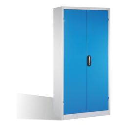 C+P Schwerlast-Werkzeugschrank mit Dreht&uuml;ren, innen 4 B&ouml;den, H1950xB930xT500mm Front Lichtgrau Korpus Lichtgrau ; C + P M&ouml;belsysteme (8921-052|S10244)