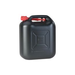 Hünersdorff Hünersdorff Kraftstoff-Kanister STANDARD 20 L, HDPE schwarz, mit UN-Zulassung, rotes Zubehör (813500)
