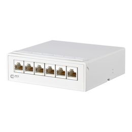 BTR NETCOM AP-Verteiler 6Port C6A 6xRJ45, rws TN EDATC6A-6AP-rws (130862-21C-E-90)