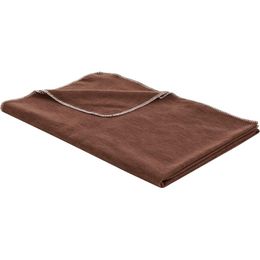 OTTO products Wohndecke »Jannis« GOTS zertifiziert - aus Bio-Baumwolle, Kuscheldecke braun Obermaterial: 100% Baumwolle B/L: 140 cm x 200 cm