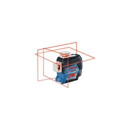 Bosch Linienlaser GLL 3-80 C mit 1 x 2,0 Ah Li-Ion Akku Laser-Empfänger LR 7 L-BOXX (0601063R05)