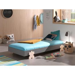 Vipack Kinderbett »Modulo, stapelbares Einzelbett, inkl. Rolllattenrost, 2 Farben« B/H/T ca. 203, 6x93, 8x48cm, Fuß Puzzle massiv, Bettseiten MDF...