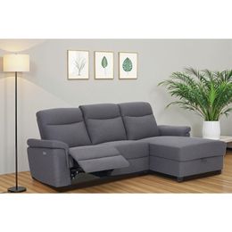 Home Affaire Ecksofa »BRIONNE, L-Form, 255cm, manuelle u. elektrische Funktion (USB A/C), « Liegefunktion, Stauraum, Federkernpolsterung, Webstoff...