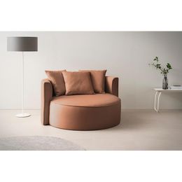 LeGer Home by Lena Gercke XXL-Sessel »Isalie, Lesesessel, Loveseat, inklusive Zierkissen« extra große Sitzfläche, optional mit Hocker, Cord, Samt,...