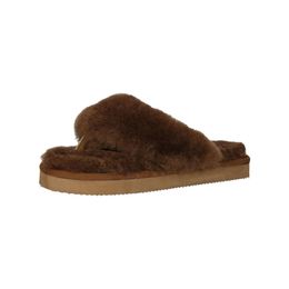 Shepherd Hausschuh »Hausschuhe Lammfell« Braun 42 42 Verschluss: Schlupfschuh